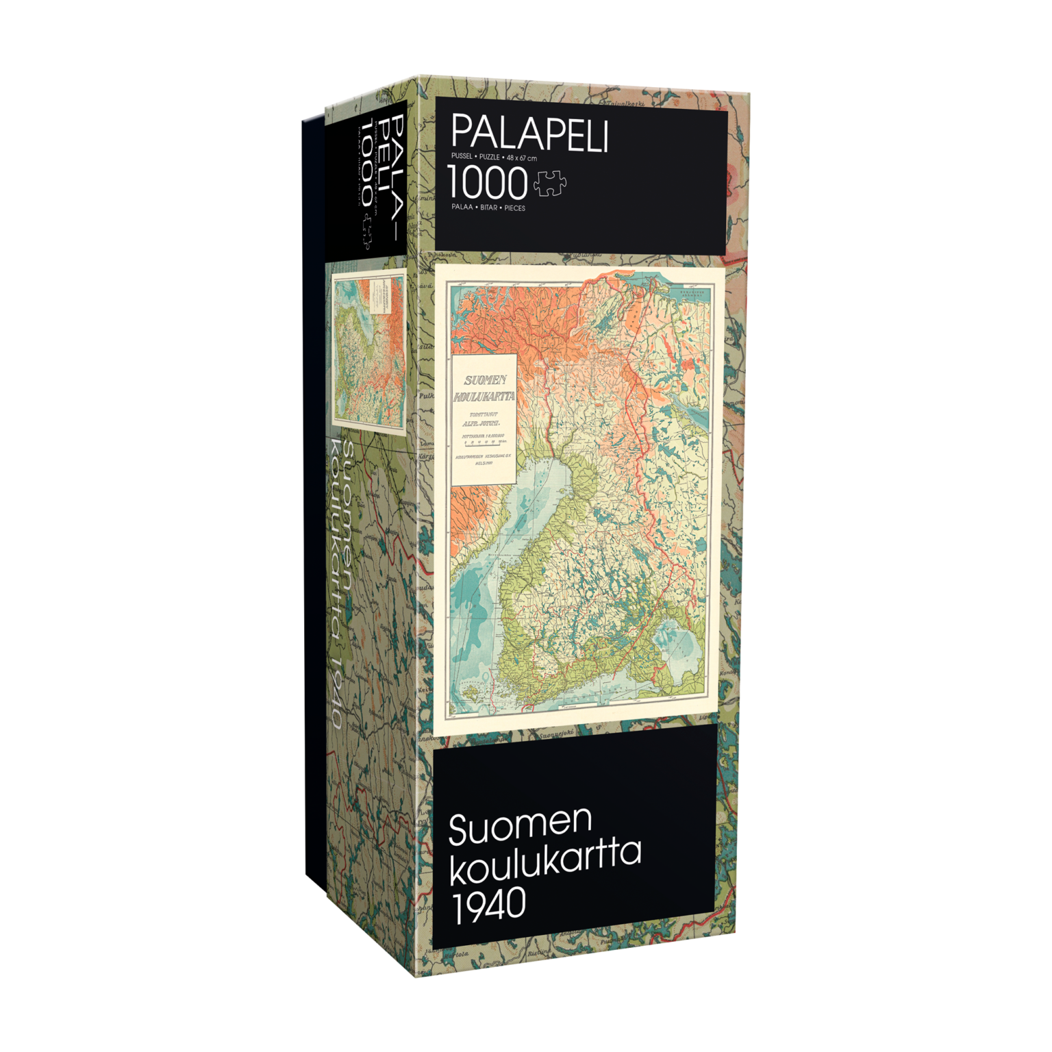 Palapeli Suomen koulukartta 1940 1000 palaa – Sodan ja rauhan keskus Muisti